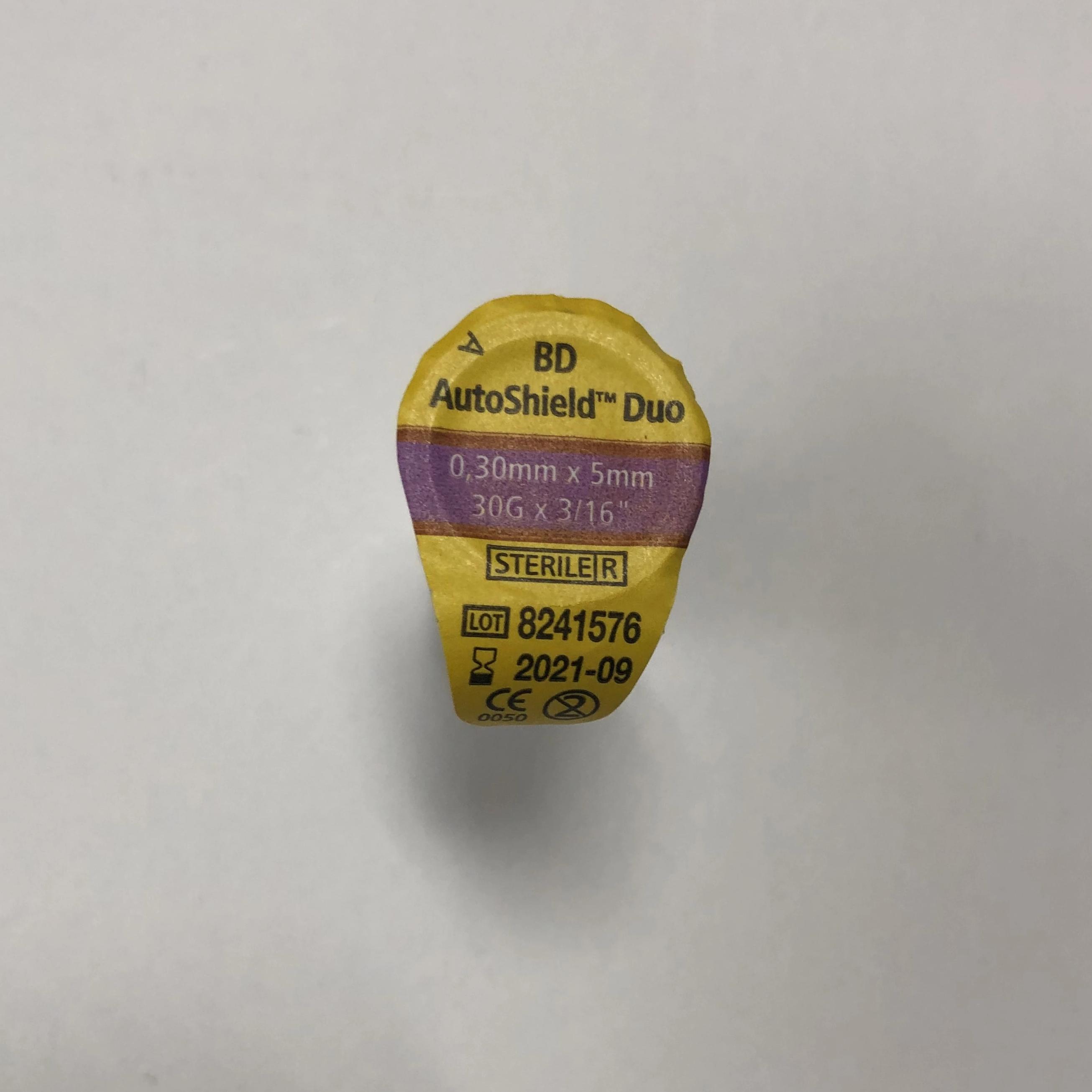 Autoshield Duo Safety Pen Needle 30G x 3/16" (0.30mm x 5mm) 100/Box