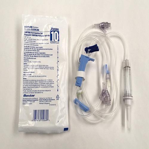 Clearlink Continuflo 107" Solution Set with 3 Luer Activated Valves